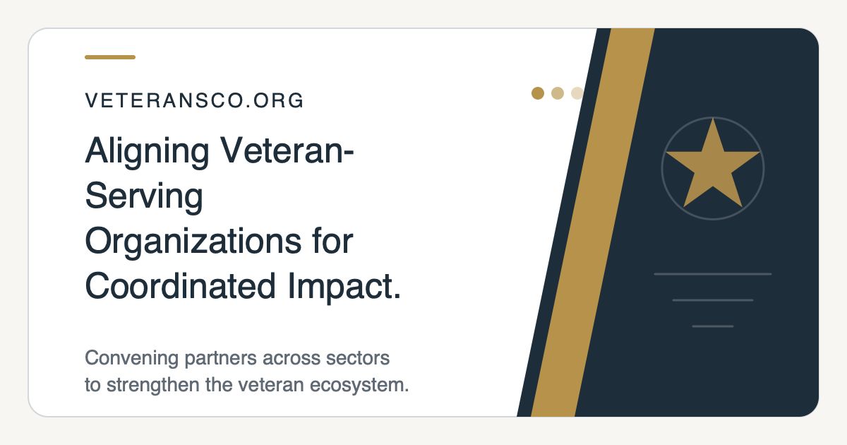 Veterans Coalition | Domain cohorts that write accountability standards